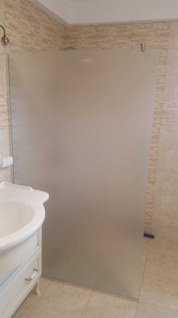 Paravan dus walk-in sablat profil inox - DucaGlass